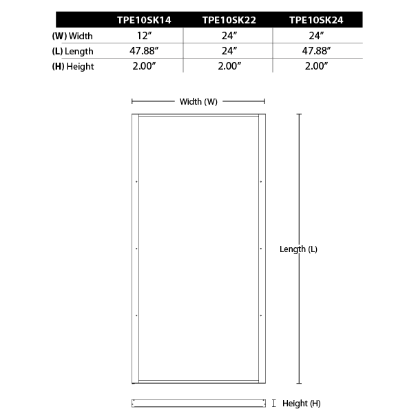 TPE10SK – TPE Surface Mount Kit – NICOR Lighting