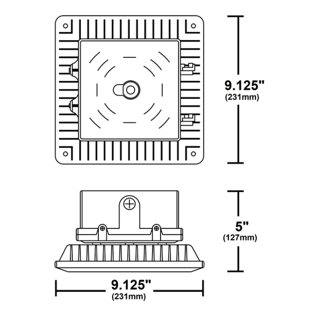 Lyra OUS - Canopy LED Downlight | NICOR Lighting