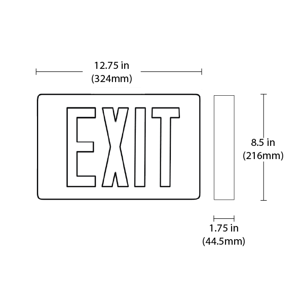 EXL6 – Cast Aluminum Exit Sign – NICOR Lighting