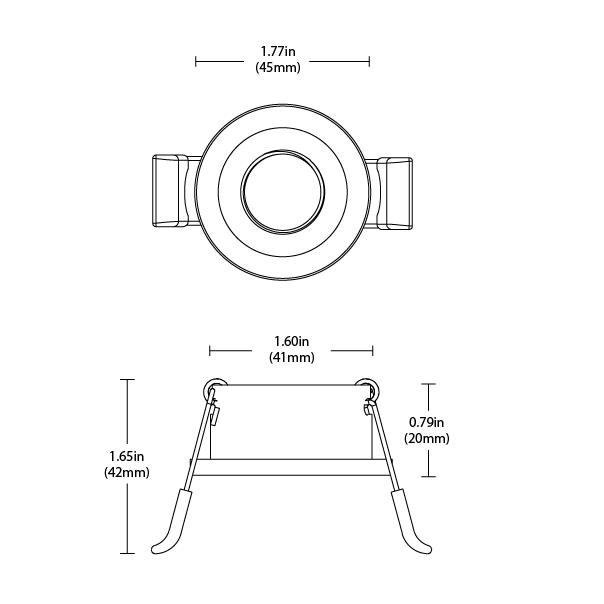 NLCSPCMOUNT1 – NLC Spring-Loaded Recessed Ceiling Mount – NICOR Lighting